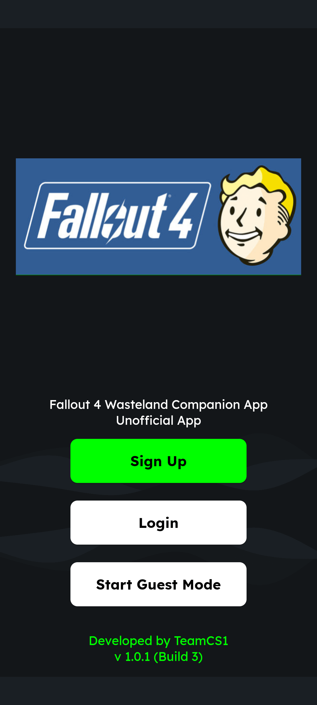 Fallout 4 Wasteland Companion App - TeamCS1